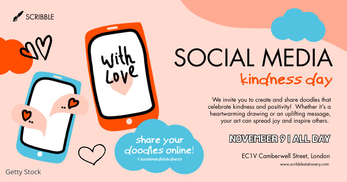 Social Media Kindness Day Facebook Template | PosterMyWall