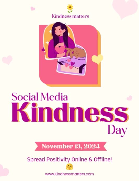 Copy of Social media kindness day flyer template | PosterMyWall