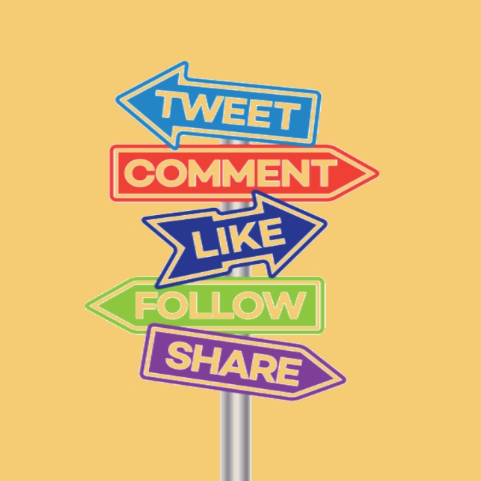 Copy of Social media like share comment | PosterMyWall