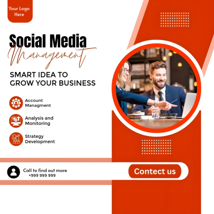 social media management flyers Template | PosterMyWall