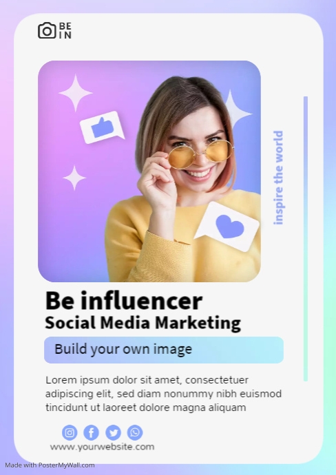 Social Media Marketing Influencer Template | PosterMyWall