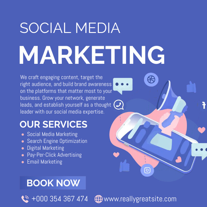 social media marketing poster flyer template | PosterMyWall