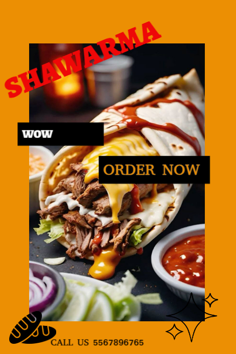 Social Media Poster Design / Shawarma Poster / Food Poster / Instagram ...