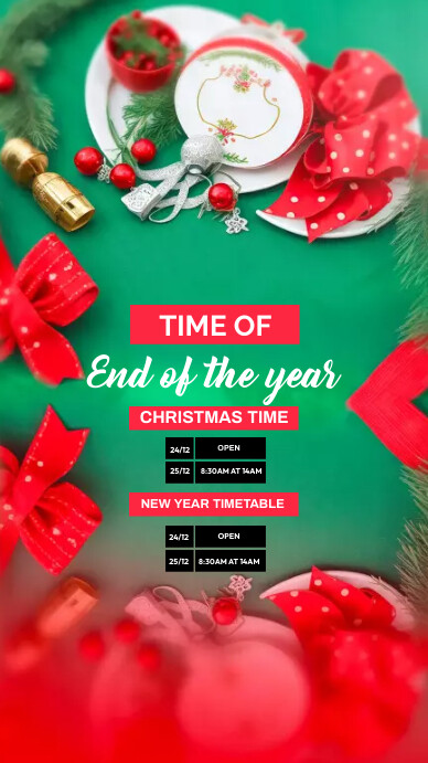 Social Media Story Special Hours End of Year Template | PosterMyWall