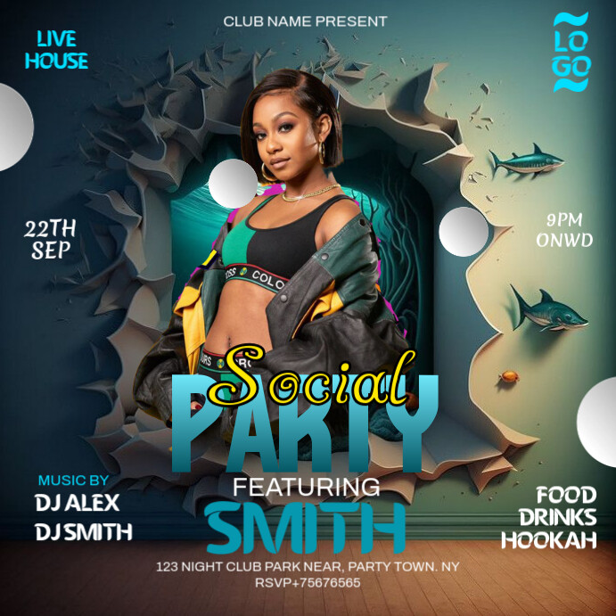 Social night party Template | PosterMyWall