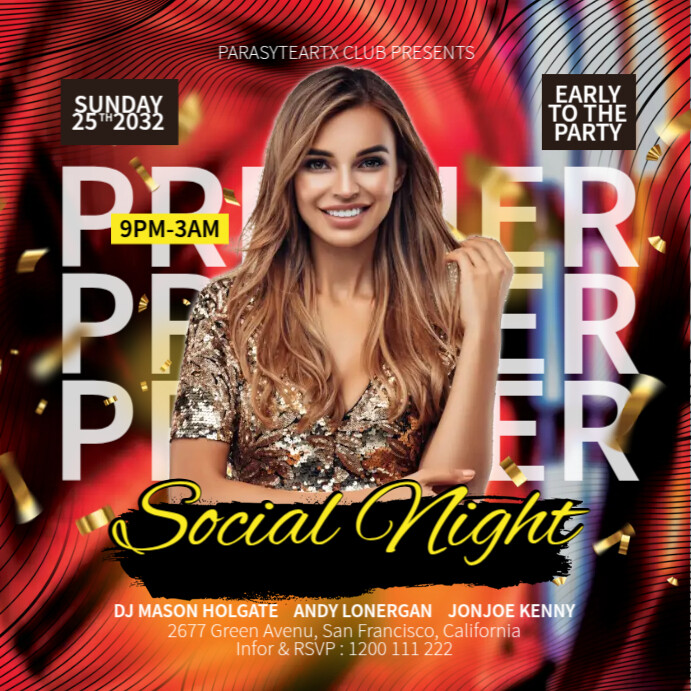Copy of Social Party | PosterMyWall