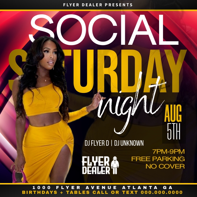 Copy of SOCIAL SATURDAY NIGHT | PosterMyWall