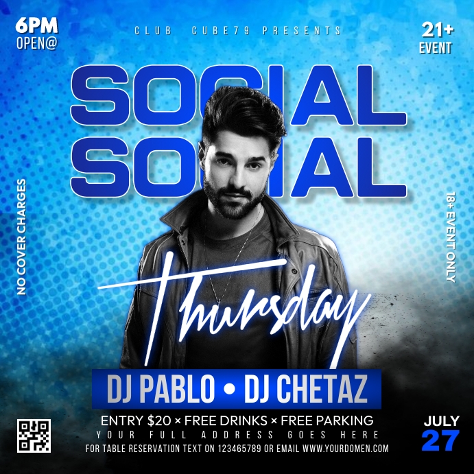 Social Thursday Templat | PosterMyWall