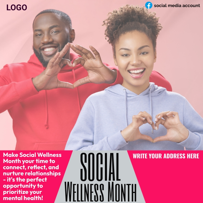 Social Wellness Month Template | PosterMyWall