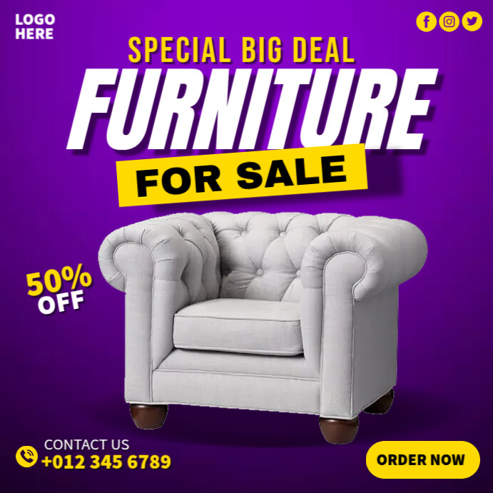 Sofa Chair Ads Template | PosterMyWall