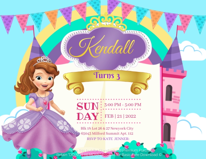 Sofia the First Template | PosterMyWall