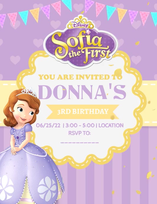 Sofia the First Template | PosterMyWall