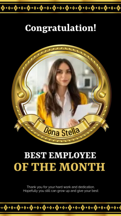 soft black employee template | PosterMyWall