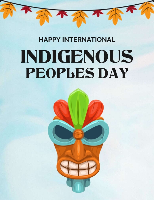 Copy of Soft Blue Happy International Indigenous Day | PosterMyWall