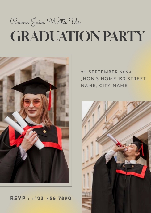 Soft Gradient Graduation Party Invitation Template | PosterMyWall
