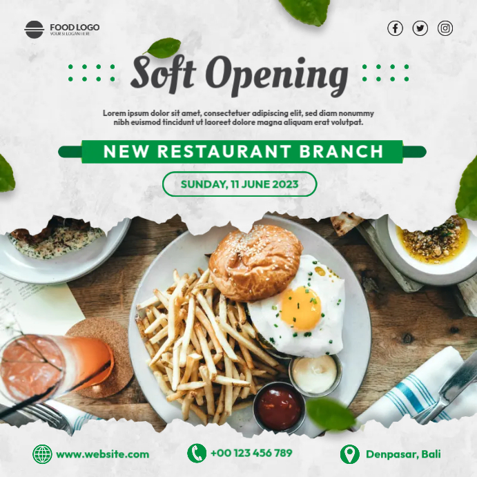 Soft Opening Restaurant เทมเพลต | PosterMyWall