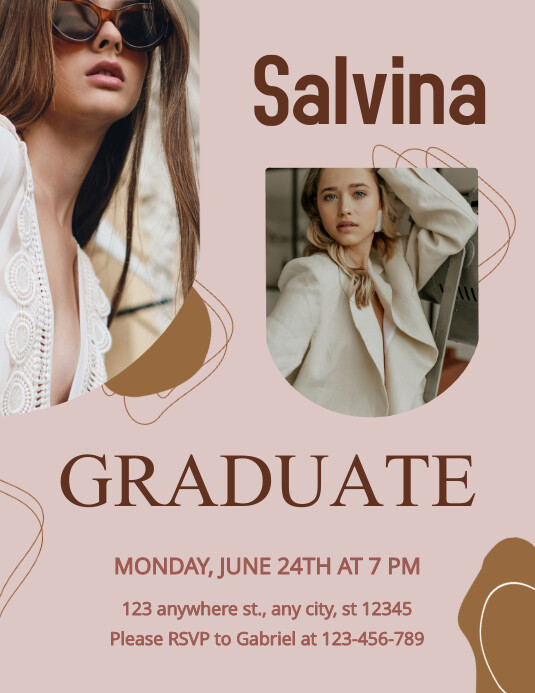 Copy of Soft Pink Minimalist Graduation Party Flyer | PosterMyWall