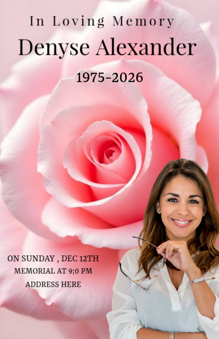 Plantilla de Soft Pink Rose Funeral Program Template Tabloid | PosterMyWall