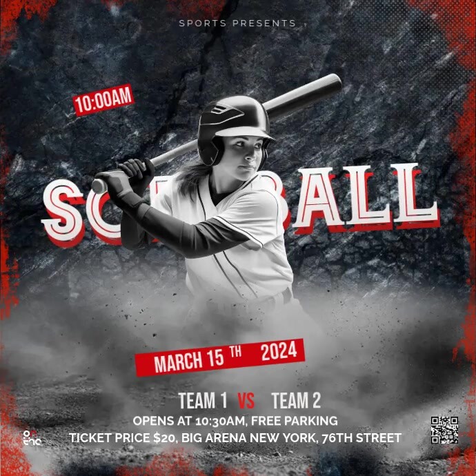 Softball Template | PosterMyWall