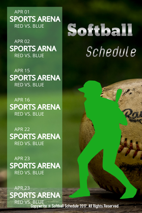 Softball Template | PosterMyWall