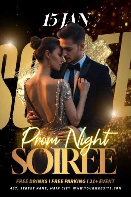 Soiree Elegant Night Template | PosterMyWall