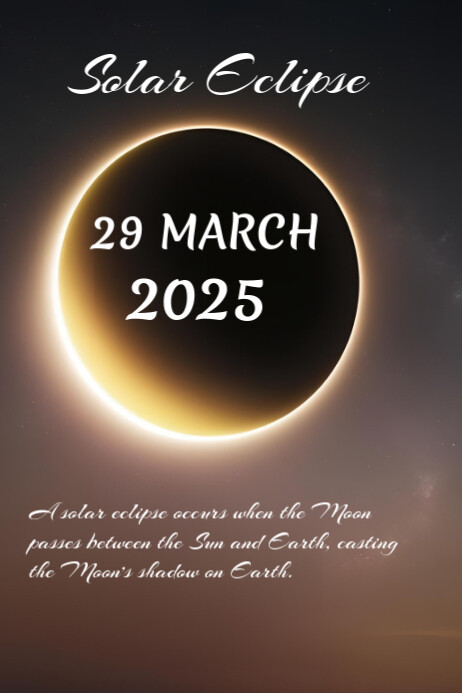 Plantilla de Solar eclipse template 2025 | PosterMyWall