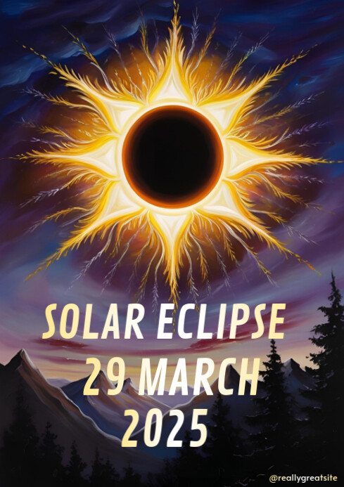 Solar eclipse template 2025 | PosterMyWall