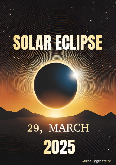 Solar eclipse template 2025 | PosterMyWall