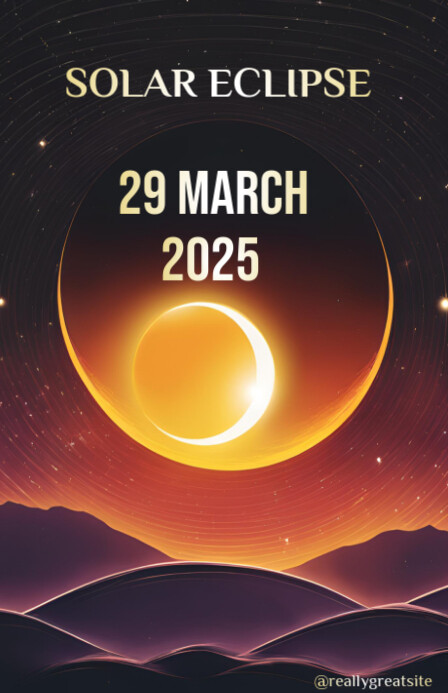 Plantilla de Solar eclipse template 2025 | PosterMyWall
