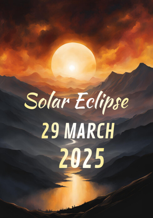 Solar eclipse template 2025 | PosterMyWall