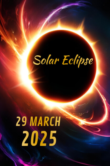 Solar eclipse template 2025 | PosterMyWall