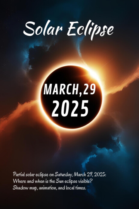 Solar eclipse template 2025 | PosterMyWall