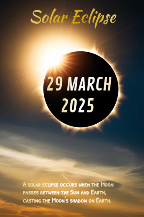 Solar eclipse template 2025 | PosterMyWall