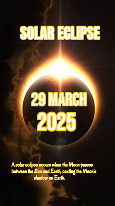 Solar eclipse template 2025 | PosterMyWall