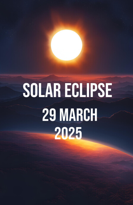 Solar eclipse template 2025 | PosterMyWall