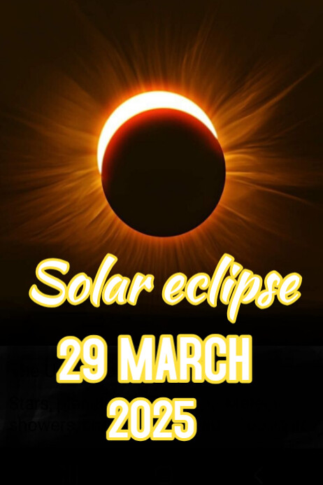 Plantilla de Solar eclipse template 2025 | PosterMyWall