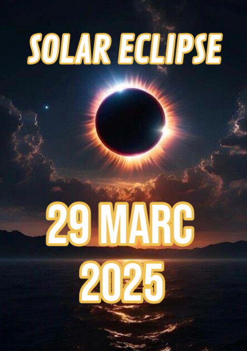 Solar eclipse template 2025 | PosterMyWall