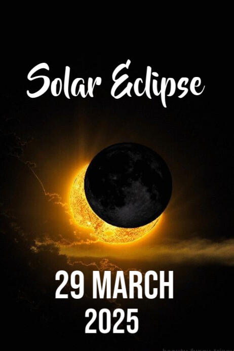 Plantilla de Solar eclipse template 2025 | PosterMyWall