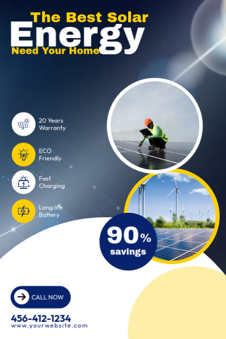 solar energy ads poster template | PosterMyWall