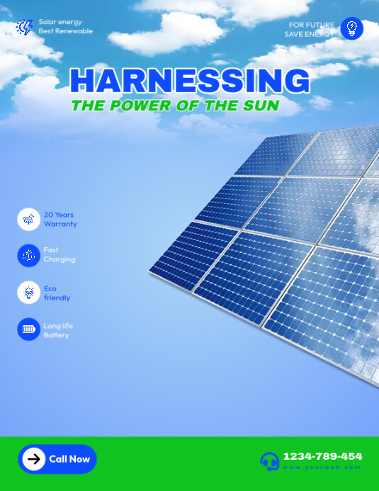 solar energy ads poster template | PosterMyWall