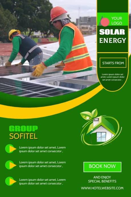 solar energy business flyer template | PosterMyWall