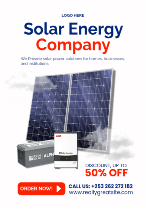 Plantilla de Solar Energy Company — Professional Renewable Power ...