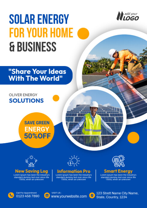 Solar energy Flyer Template | PosterMyWall