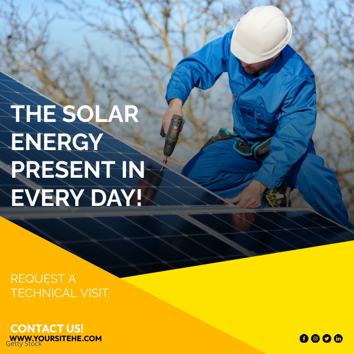 solar energy installation Template | PosterMyWall