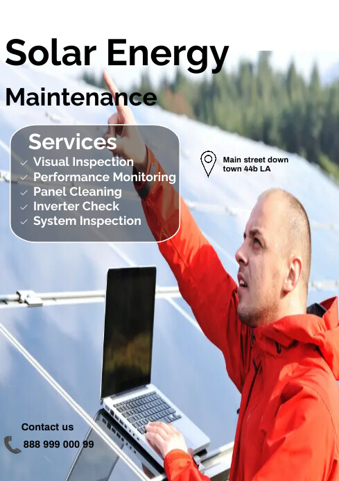 solar energy maintenance Template | PosterMyWall