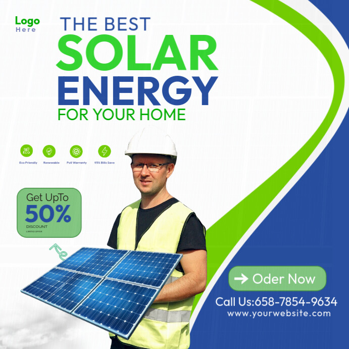 Copy of solar-energy-panel-power | PosterMyWall