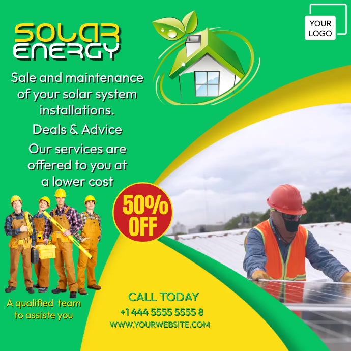 solar energy sale off flyer template | PosterMyWall