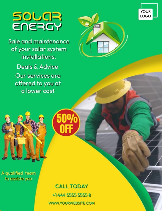 solar energy sale off flyer template | PosterMyWall