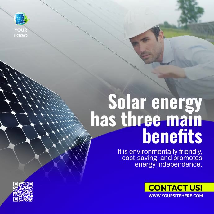 Plantilla de Solar energy Square Video | PosterMyWall