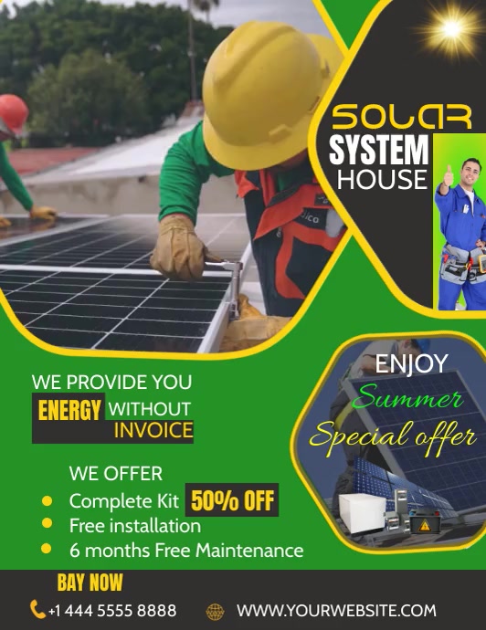 Copy of solar energy system sale flyer template | PosterMyWall